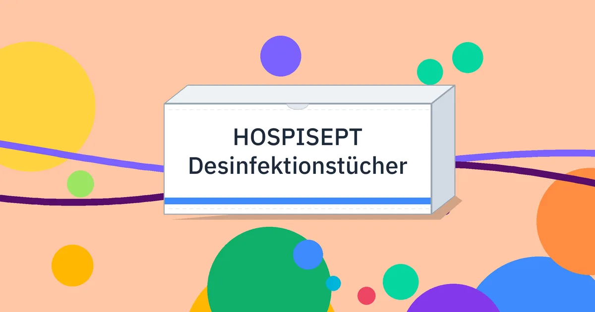 Symbolbild: Packung mit der Aufschrift HOSPISEPT Desinfektionstücher (PZN 06998175) – Verfügbarkeit und Bezug in Apotheken in Frankfurt am Main