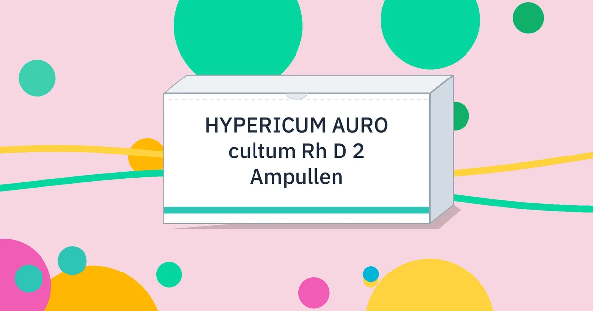 Symbolbild: Packung mit der Aufschrift HYPERICUM AURO cultum Rh D 2 Ampullen (PZN 01619026) – Verfügbarkeit und Bezug in Apotheken in Frankfurt am Main