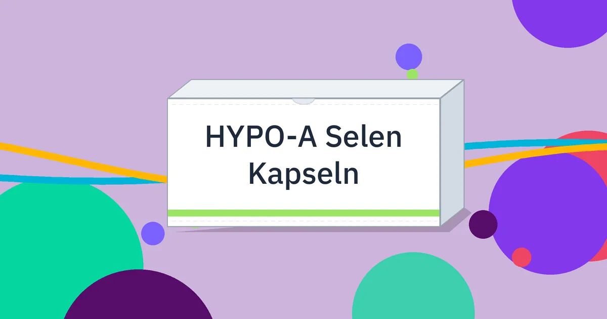 Symbolbild: Packung mit der Aufschrift HYPO-A Selen Kapseln (PZN 05114955) – Verfügbarkeit und Bezug in Apotheken in Frankfurt am Main