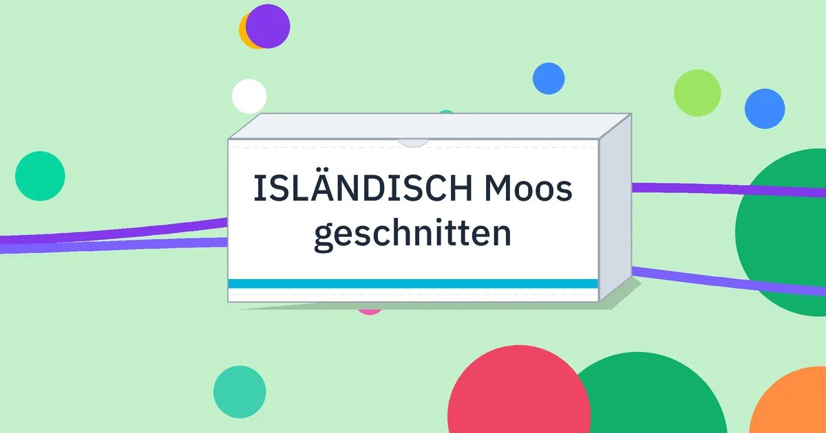 Symbolbild: Packung mit der Aufschrift ISLÄNDISCH Moos geschnitten (PZN 11309999) – Verfügbarkeit und Bezug in Apotheken in Frankfurt am Main