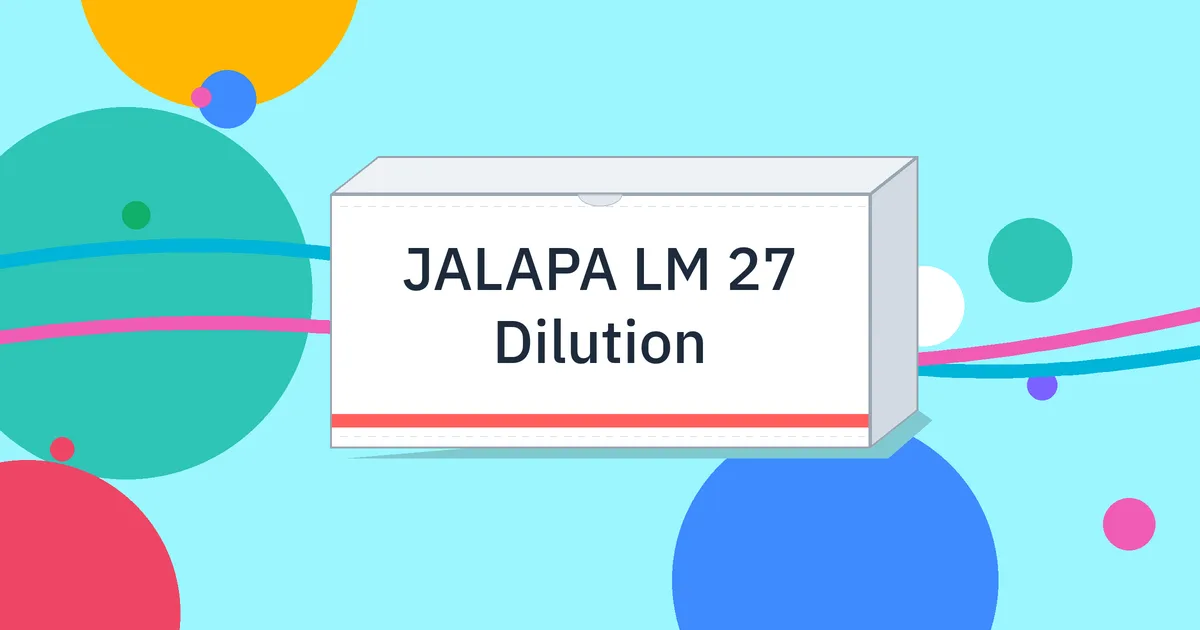 Symbolbild: Packung mit der Aufschrift JALAPA LM 27 Dilution (PZN 13562030) – Verfügbarkeit und Bezug in Apotheken in Frankfurt am Main
