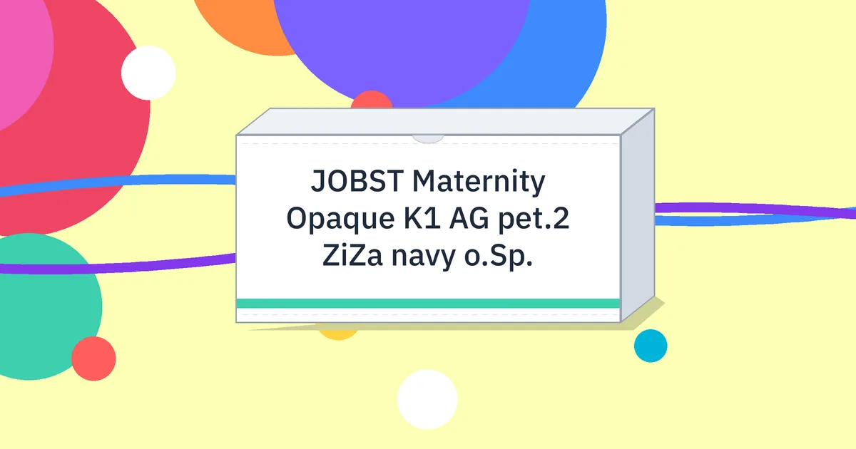 Symbolbild: Packung mit der Aufschrift JOBST Maternity Opaque K1 AG pet.2 ZiZa navy o.Sp. (PZN 15859567) – Verfügbarkeit und Bezug in Apotheken in Frankfurt am Main