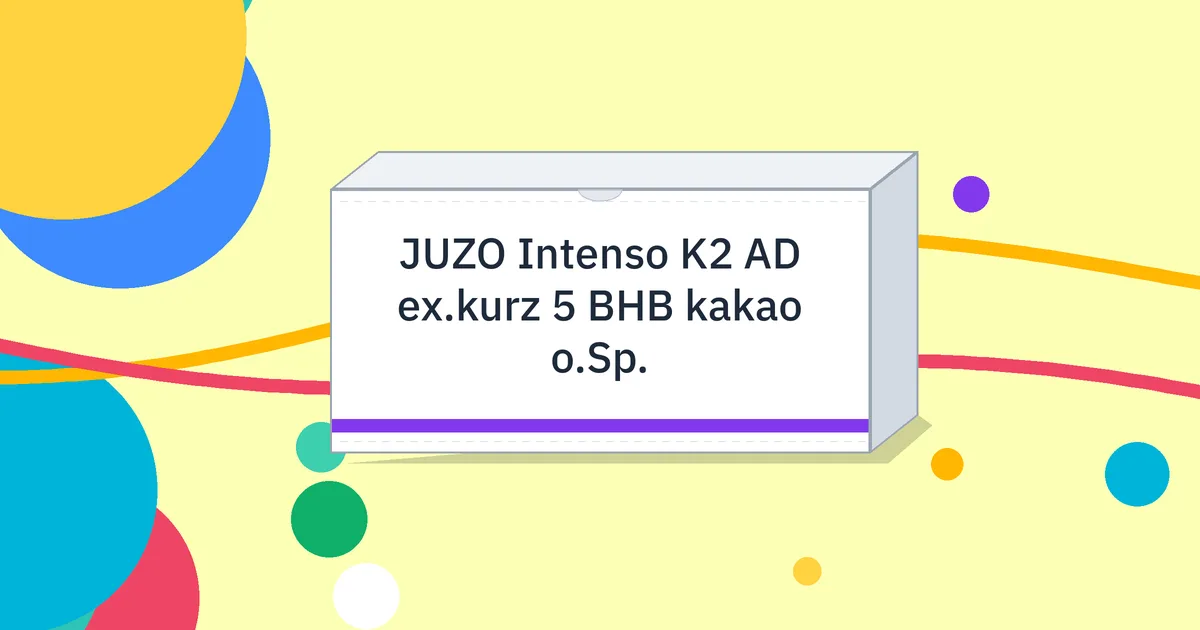 Symbolbild: Packung mit der Aufschrift JUZO Intenso K2 AD ex.kurz 5 BHB kakao o.Sp. (PZN 18625924) – Verfügbarkeit und Bezug in Apotheken in Frankfurt am Main