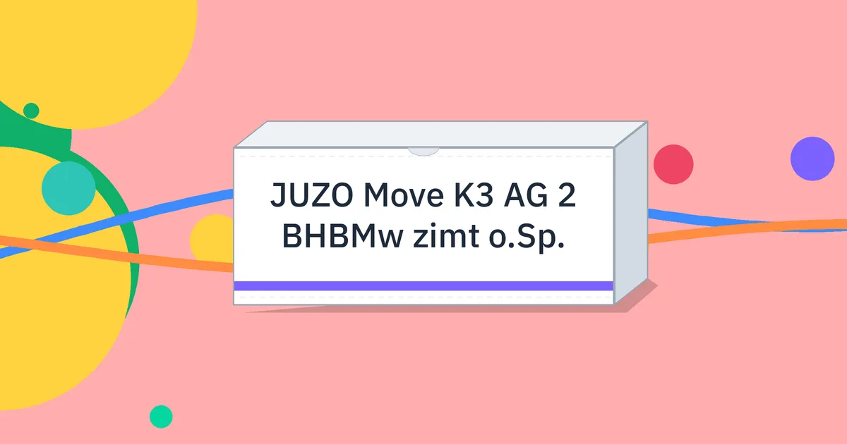 Symbolbild: Packung mit der Aufschrift JUZO Move K3 AG 2 BHBMw zimt o.Sp. (PZN 18578231) – Verfügbarkeit und Bezug in Apotheken in Frankfurt am Main