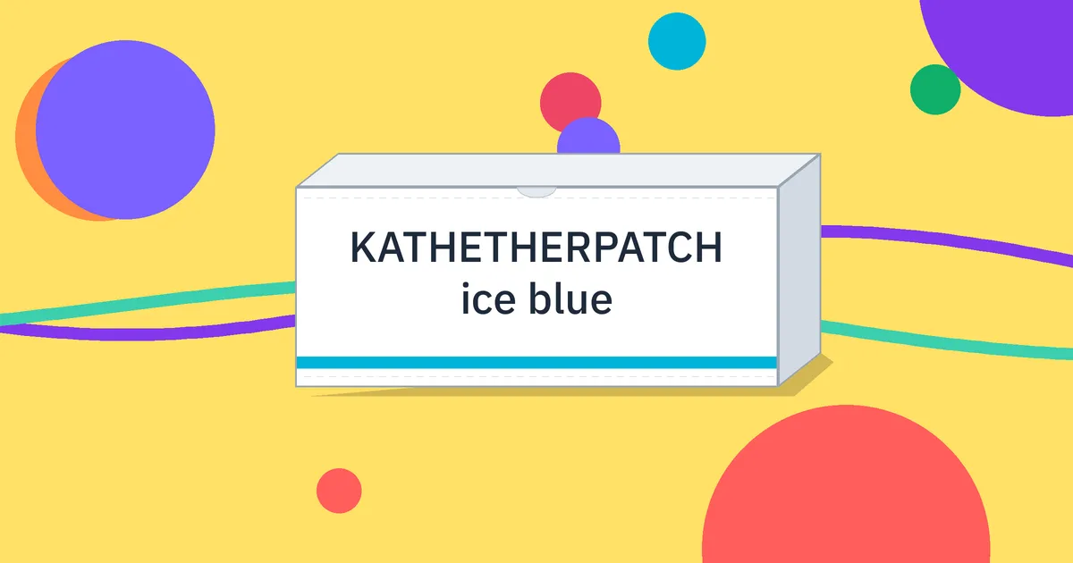 Symbolbild: Packung mit der Aufschrift KATHETHERPATCH ice blue (PZN 19867121) – Verfügbarkeit und Bezug in Apotheken in Frankfurt am Main
