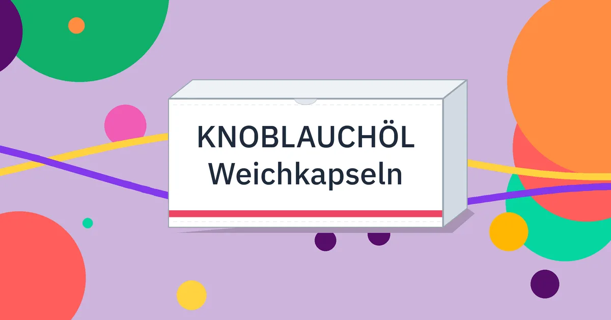 Symbolbild: Packung mit der Aufschrift KNOBLAUCHÖL Weichkapseln (PZN 18455505) – Verfügbarkeit und Bezug in Apotheken in Frankfurt am Main