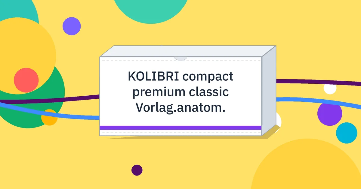Symbolbild: Packung mit der Aufschrift KOLIBRI compact premium classic Vorlag.anatom. (PZN 12575326) – Verfügbarkeit und Bezug in Apotheken in Frankfurt am Main