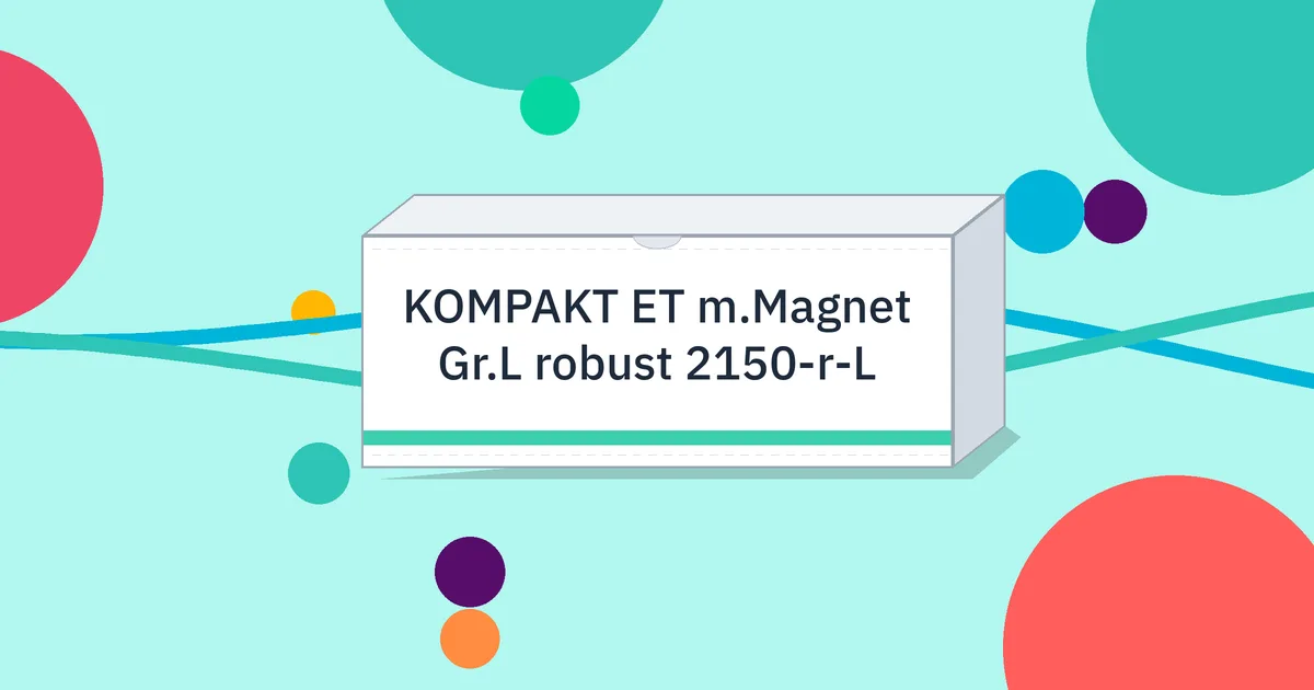 Symbolbild: Packung mit der Aufschrift KOMPAKT ET m.Magnet Gr.L robust 2150-r-L (PZN 09170382) – Verfügbarkeit und Bezug in Apotheken in Frankfurt am Main