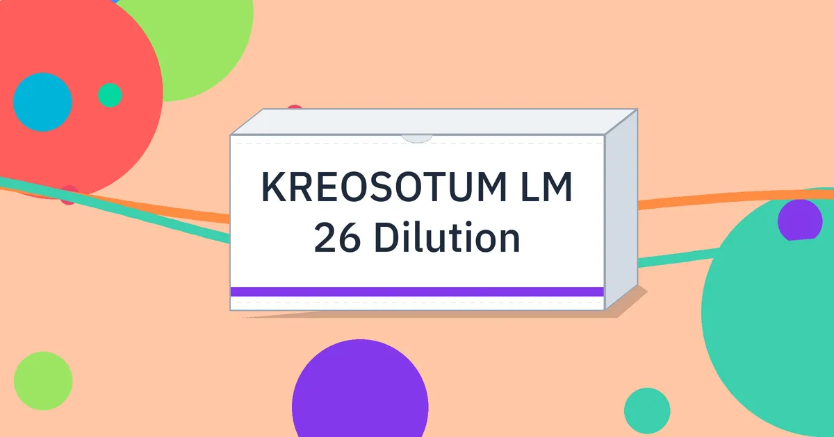 Symbolbild: Packung mit der Aufschrift KREOSOTUM LM 26 Dilution (PZN 12928196) – Verfügbarkeit und Bezug in Apotheken in Frankfurt am Main