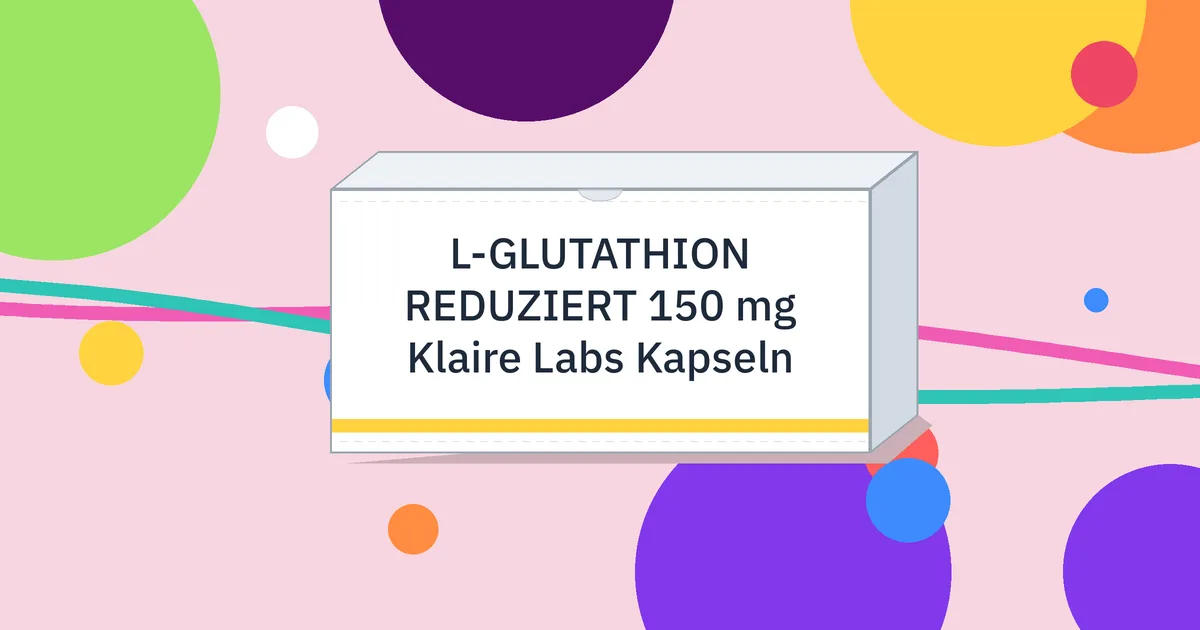 Symbolbild: Packung mit der Aufschrift L-GLUTATHION REDUZIERT 150 mg Klaire Labs Kapseln (PZN 17927310) – Verfügbarkeit und Bezug in Apotheken in Frankfurt am Main