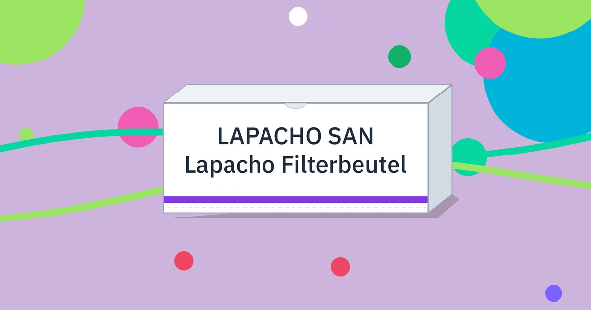 Symbolbild: Packung mit der Aufschrift LAPACHO SAN Lapacho Filterbeutel (PZN 03241282) – Verfügbarkeit und Bezug in Apotheken in Frankfurt am Main