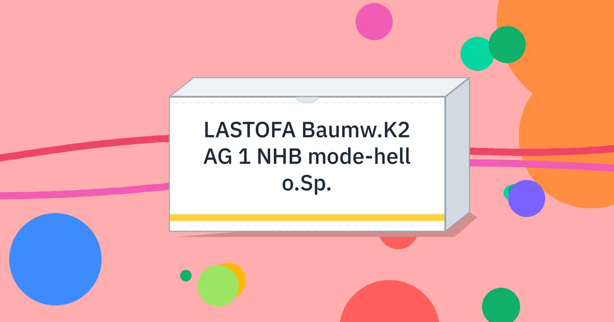 Symbolbild: Packung mit der Aufschrift LASTOFA Baumw.K2 AG 1 NHB mode-hell o.Sp. (PZN 01947316) – Verfügbarkeit und Bezug in Apotheken in Frankfurt am Main