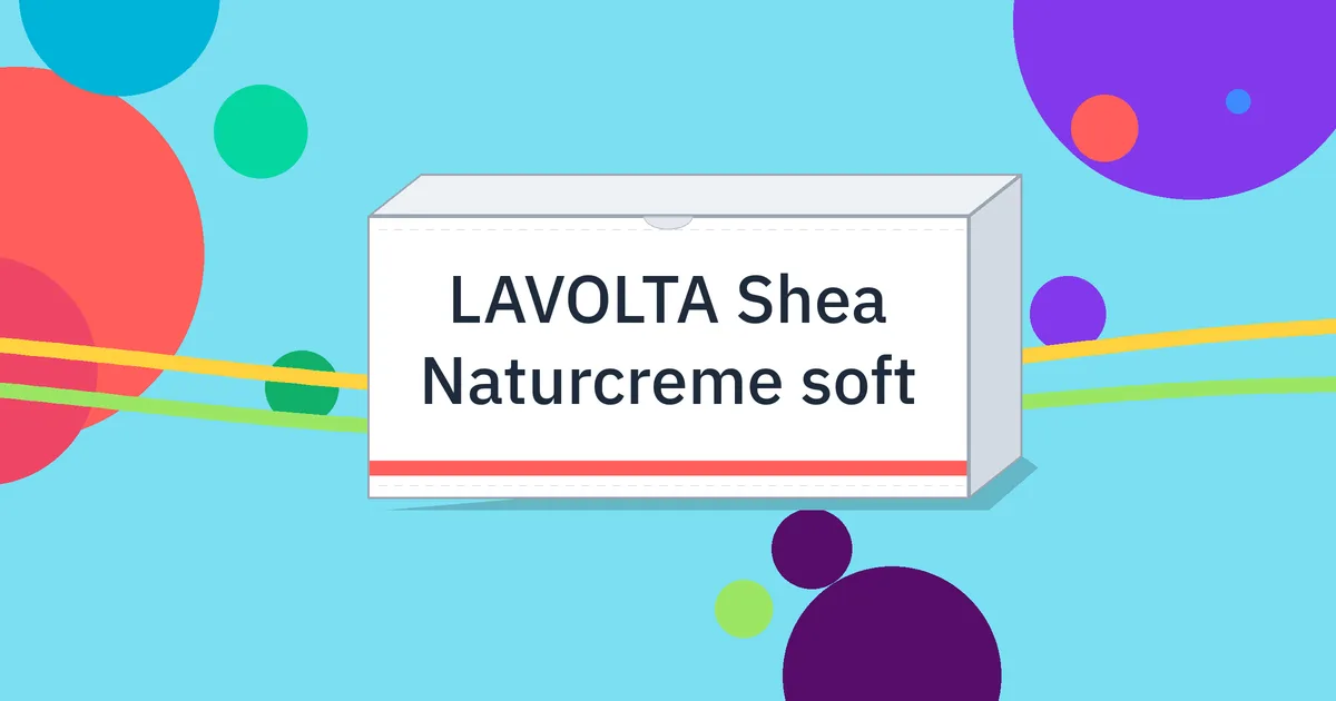 Symbolbild: Packung mit der Aufschrift LAVOLTA Shea Naturcreme soft (PZN 00003926) – Verfügbarkeit und Bezug in Apotheken in Frankfurt am Main