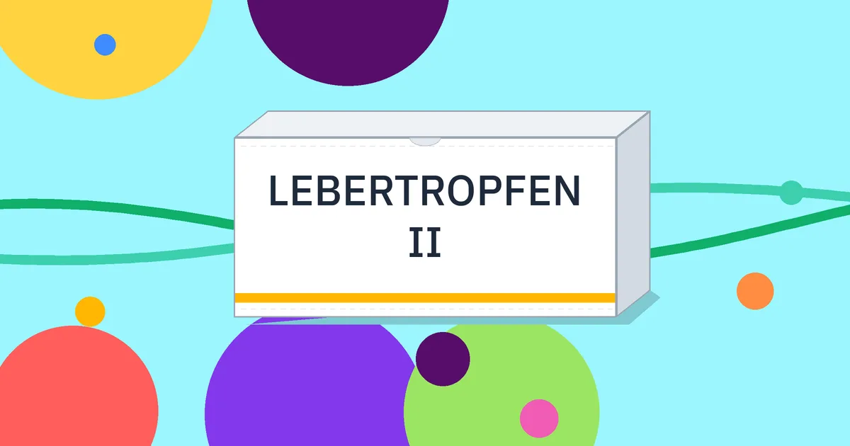 Symbolbild: Packung mit der Aufschrift LEBERTROPFEN II (PZN 03753958) – Verfügbarkeit und Bezug in Apotheken in Frankfurt am Main