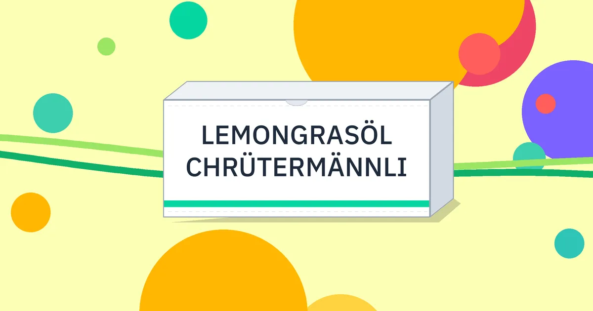 Symbolbild: Packung mit der Aufschrift LEMONGRASÖL CHRÜTERMÄNNLI (PZN 07196868) – Verfügbarkeit und Bezug in Apotheken in Frankfurt am Main