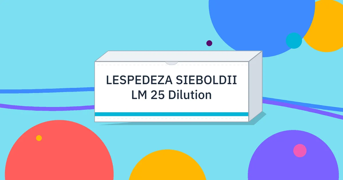 Symbolbild: Packung mit der Aufschrift LESPEDEZA SIEBOLDII LM 25 Dilution (PZN 13527944) – Verfügbarkeit und Bezug in Apotheken in Frankfurt am Main