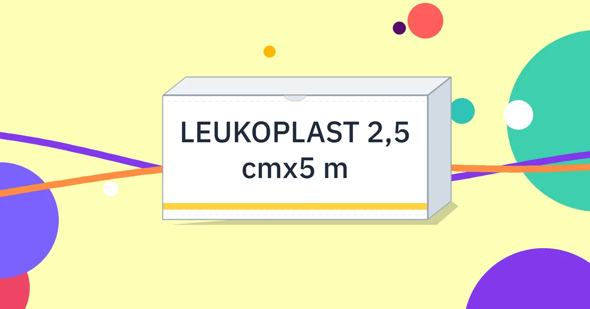 Symbolbild: Packung mit der Aufschrift LEUKOPLAST 2,5 cmx5 m (PZN 16916184) – Verfügbarkeit und Bezug in Apotheken in Frankfurt am Main