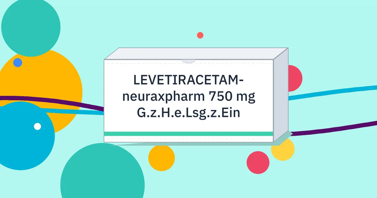 Symbolbild: Packung mit der Aufschrift LEVETIRACETAM-neuraxpharm 750 mg G.z.H.e.Lsg.z.Ein (PZN 10251795) – Verfügbarkeit und Bezug in Apotheken in Frankfurt am Main