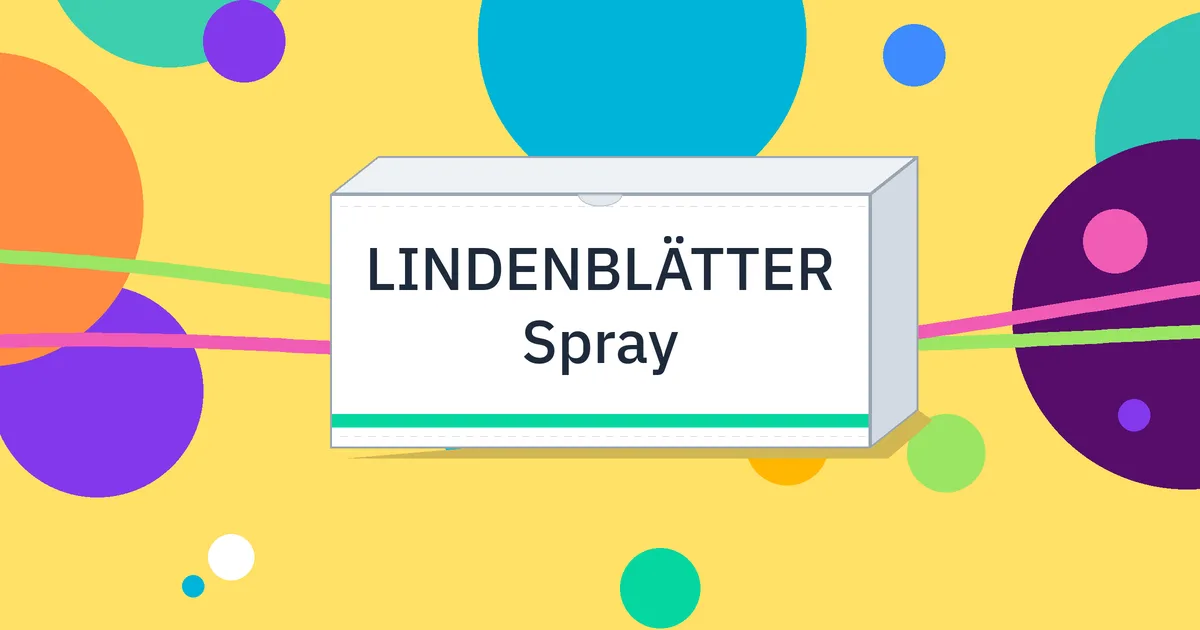 Symbolbild: Packung mit der Aufschrift LINDENBLÄTTER Spray (PZN 17555512) – Verfügbarkeit und Bezug in Apotheken in Frankfurt am Main