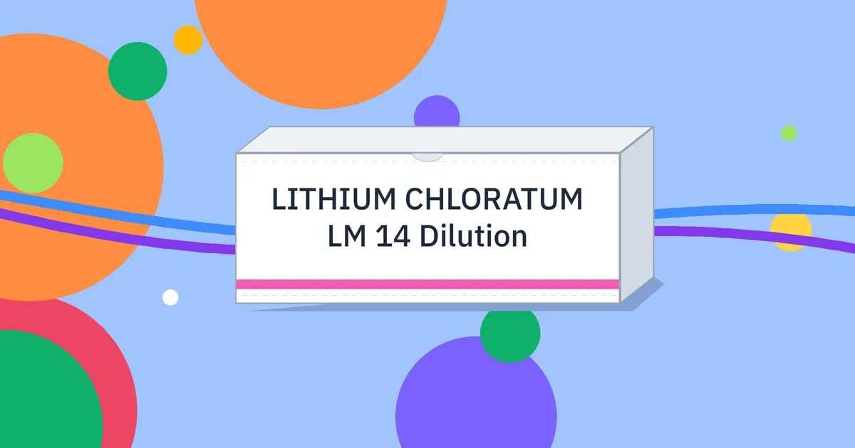 Symbolbild: Packung mit der Aufschrift LITHIUM CHLORATUM LM 14 Dilution (PZN 12932045) – Verfügbarkeit und Bezug in Apotheken in Frankfurt am Main
