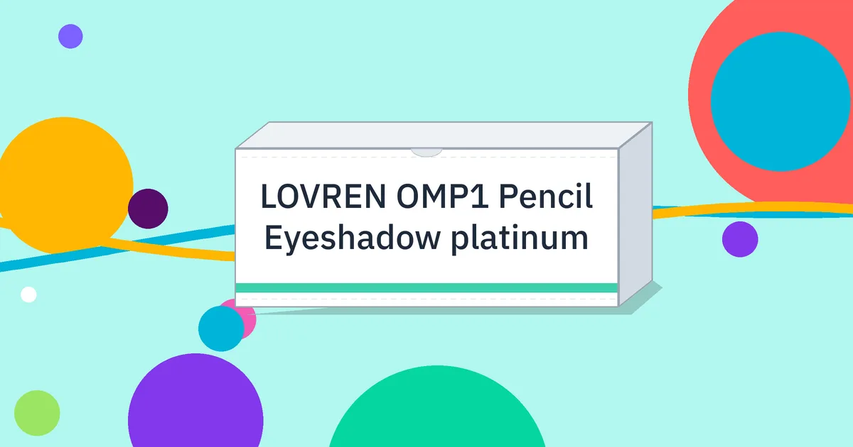 Symbolbild: Packung mit der Aufschrift LOVREN OMP1 Pencil Eyeshadow platinum (PZN 20031422) – Verfügbarkeit und Bezug in Apotheken in Frankfurt am Main