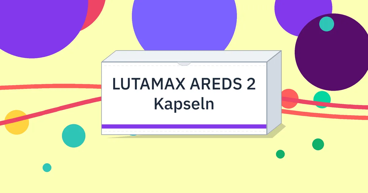 Symbolbild: Packung mit der Aufschrift LUTAMAX AREDS 2 Kapseln (PZN 18495479) – Verfügbarkeit und Bezug in Apotheken in Frankfurt am Main