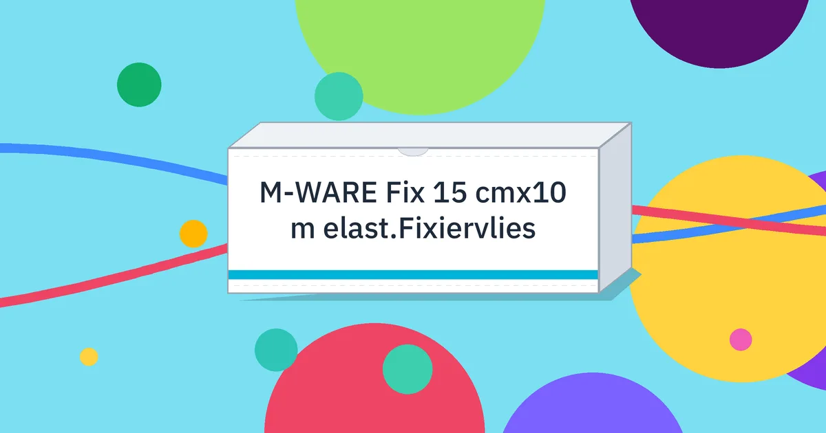 Symbolbild: Packung mit der Aufschrift M-WARE Fix 15 cmx10 m elast.Fixiervlies (PZN 02512655) – Verfügbarkeit und Bezug in Apotheken in Frankfurt am Main