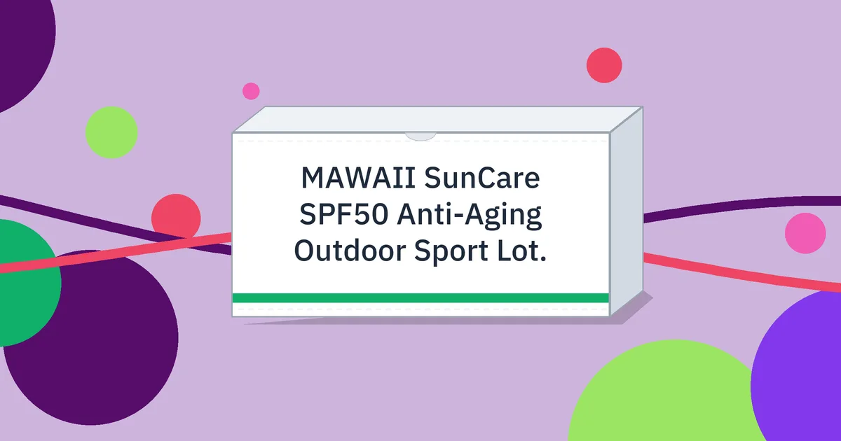 Symbolbild: Packung mit der Aufschrift MAWAII SunCare SPF50 Anti-Aging Outdoor Sport Lot. (PZN 09695009) – Verfügbarkeit und Bezug in Apotheken in Frankfurt am Main