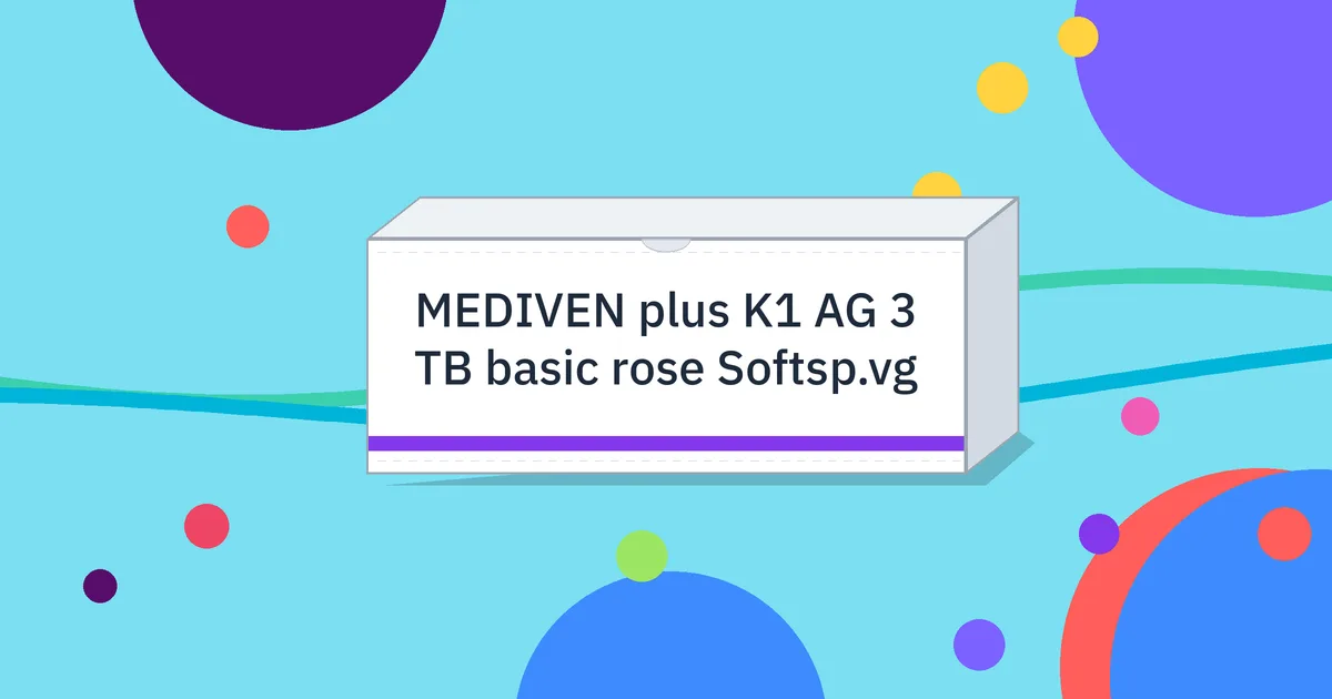 Symbolbild: Packung mit der Aufschrift MEDIVEN plus K1 AG 3 TB basic rose Softsp.vg (PZN 15057520) – Verfügbarkeit und Bezug in Apotheken in Frankfurt am Main