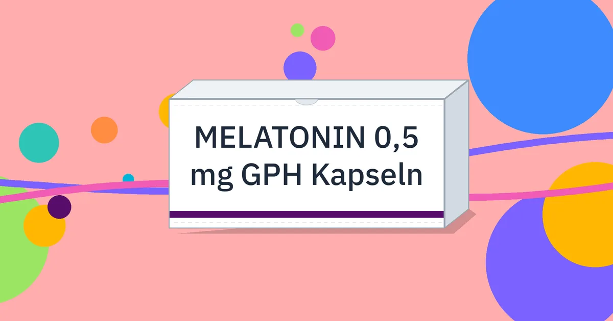 Symbolbild: Packung mit der Aufschrift MELATONIN 0,5 mg GPH Kapseln (PZN 11238957) – Verfügbarkeit und Bezug in Apotheken in Frankfurt am Main