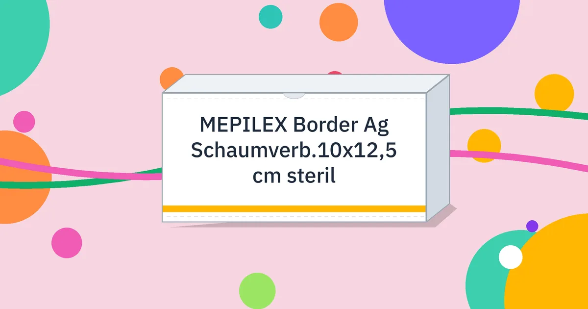Symbolbild: Packung mit der Aufschrift MEPILEX Border Ag Schaumverb.10x12,5 cm steril (PZN 09330638) – Verfügbarkeit und Bezug in Apotheken in Frankfurt am Main