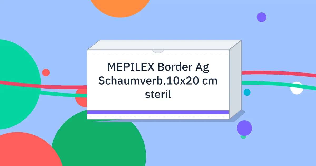 Symbolbild: Packung mit der Aufschrift MEPILEX Border Ag Schaumverb.10x20 cm steril (PZN 10264007) – Verfügbarkeit und Bezug in Apotheken in Frankfurt am Main