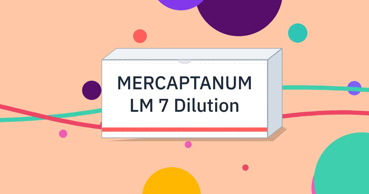 Symbolbild: Packung mit der Aufschrift MERCAPTANUM LM 7 Dilution (PZN 13605555) – Verfügbarkeit und Bezug in Apotheken in Frankfurt am Main