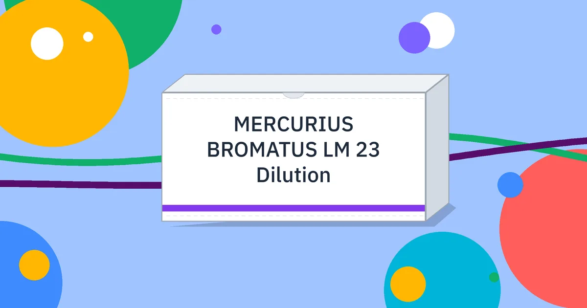 Symbolbild: Packung mit der Aufschrift MERCURIUS BROMATUS LM 23 Dilution (PZN 12949169) – Verfügbarkeit und Bezug in Apotheken in Frankfurt am Main