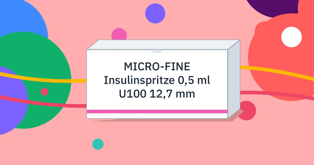 Symbolbild: Packung mit der Aufschrift MICRO-FINE Insulinspritze 0,5 ml U100 12,7 mm (PZN 20539907) – Verfügbarkeit und Bezug in Apotheken in Frankfurt am Main