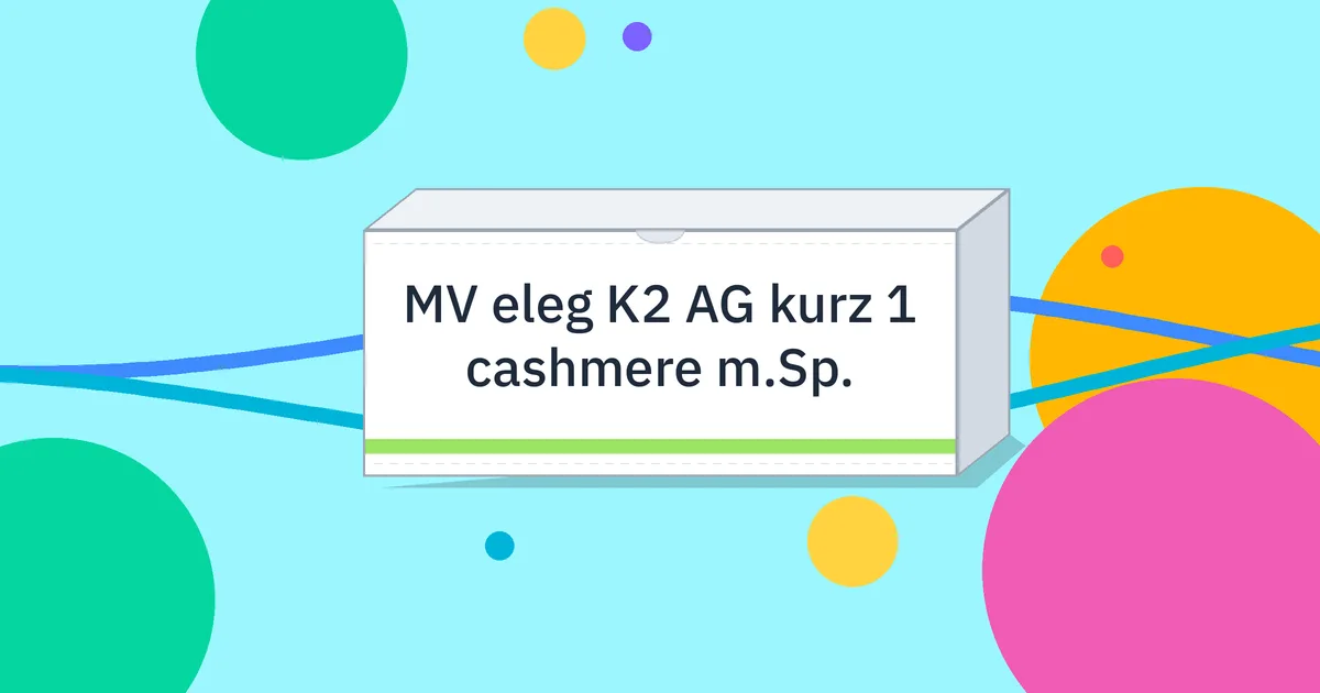 Symbolbild: Packung mit der Aufschrift MV eleg K2 AG kurz 1 cashmere m.Sp. (PZN 15284109) – Verfügbarkeit und Bezug in Apotheken in Frankfurt am Main