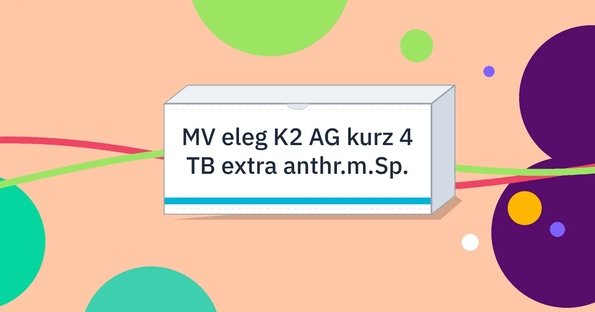Symbolbild: Packung mit der Aufschrift MV eleg K2 AG kurz 4 TB extra anthr.m.Sp. (PZN 09878537) – Verfügbarkeit und Bezug in Apotheken in Frankfurt am Main