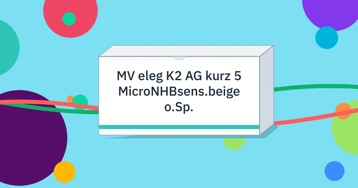 Symbolbild: Packung mit der Aufschrift MV eleg K2 AG kurz 5 MicroNHBsens.beige o.Sp. (PZN 15710210) – Verfügbarkeit und Bezug in Apotheken in Frankfurt am Main