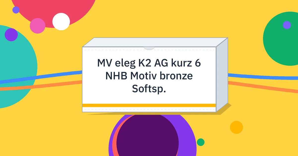 Symbolbild: Packung mit der Aufschrift MV eleg K2 AG kurz 6 NHB Motiv bronze Softsp. (PZN 15708348) – Verfügbarkeit und Bezug in Apotheken in Frankfurt am Main