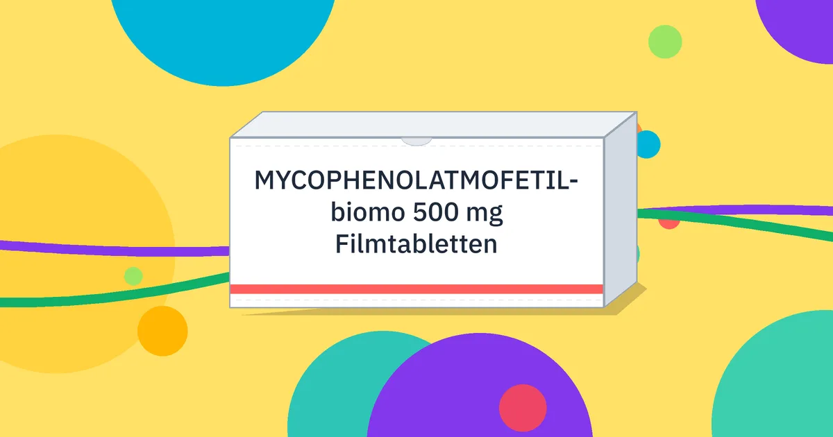 Symbolbild: Packung mit der Aufschrift MYCOPHENOLATMOFETIL-biomo 500 mg Filmtabletten (PZN 09207837) – Verfügbarkeit und Bezug in Apotheken in Frankfurt am Main