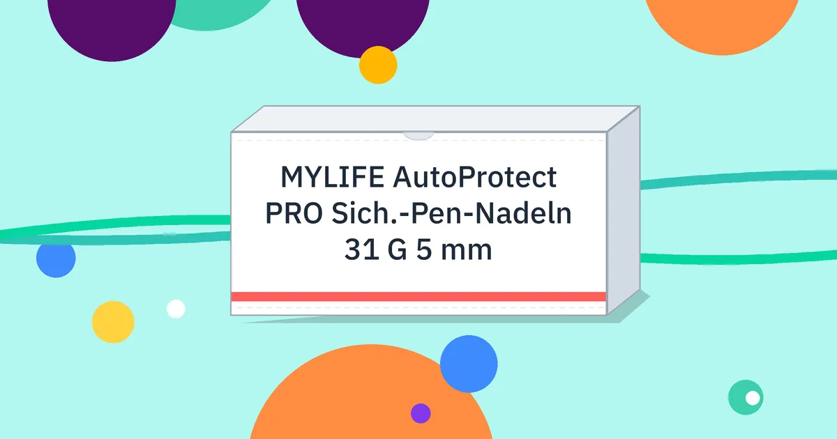 Symbolbild: Packung mit der Aufschrift MYLIFE AutoProtect PRO Sich.-Pen-Nadeln 31 G 5 mm (PZN 19510063) – Verfügbarkeit und Bezug in Apotheken in Frankfurt am Main