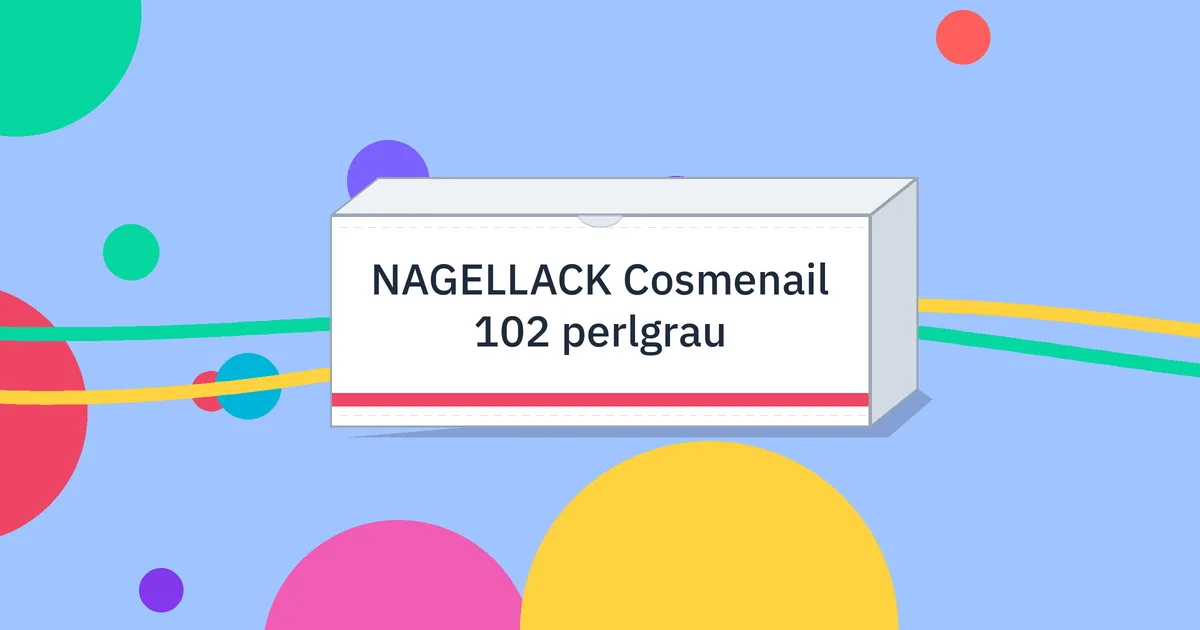 Symbolbild: Packung mit der Aufschrift NAGELLACK Cosmenail 102 perlgrau (PZN 11688057) – Verfügbarkeit und Bezug in Apotheken in Frankfurt am Main