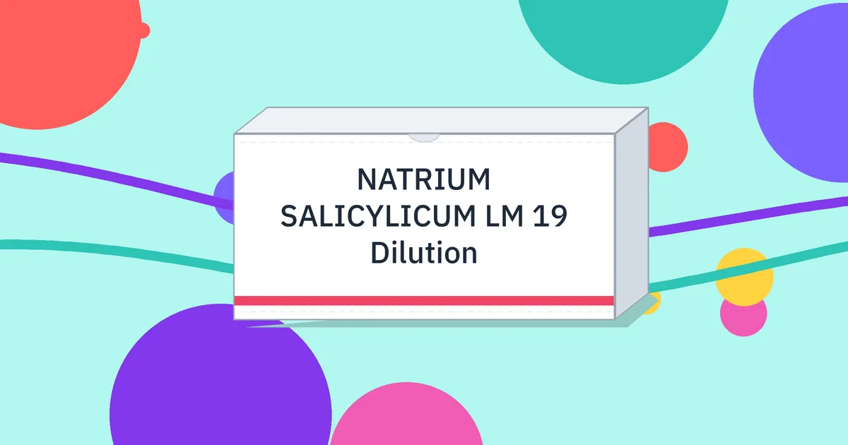 Symbolbild: Packung mit der Aufschrift NATRIUM SALICYLICUM LM 19 Dilution (PZN 12966535) – Verfügbarkeit und Bezug in Apotheken in Frankfurt am Main