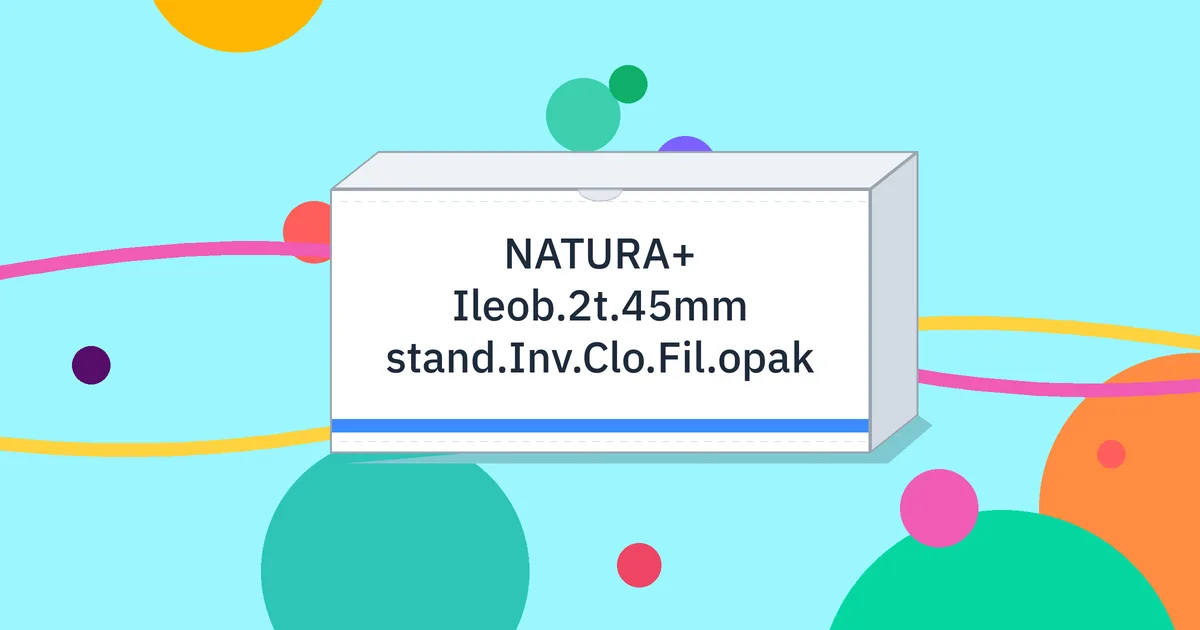 Symbolbild: Packung mit der Aufschrift NATURA+ Ileob.2t.45mm stand.Inv.Clo.Fil.opak (PZN 20941638) – Verfügbarkeit und Bezug in Apotheken in Frankfurt am Main
