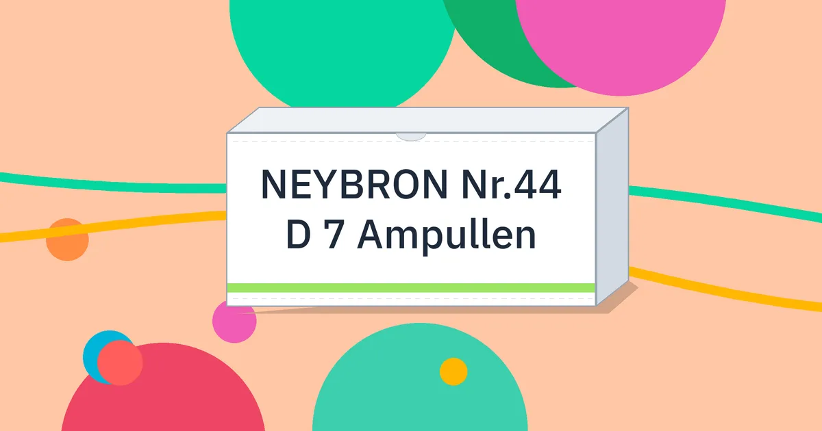 Symbolbild: Packung mit der Aufschrift NEYBRON Nr.44 D 7 Ampullen (PZN 06486883) – Verfügbarkeit und Bezug in Apotheken in Frankfurt am Main