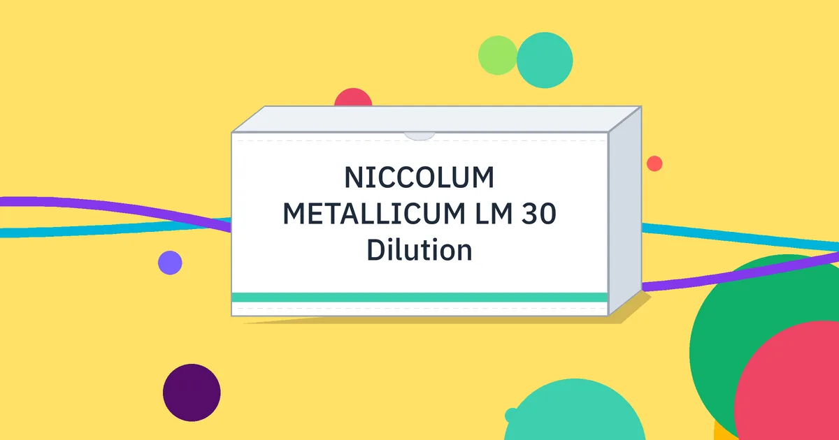 Symbolbild: Packung mit der Aufschrift NICCOLUM METALLICUM LM 30 Dilution (PZN 12968385) – Verfügbarkeit und Bezug in Apotheken in Frankfurt am Main