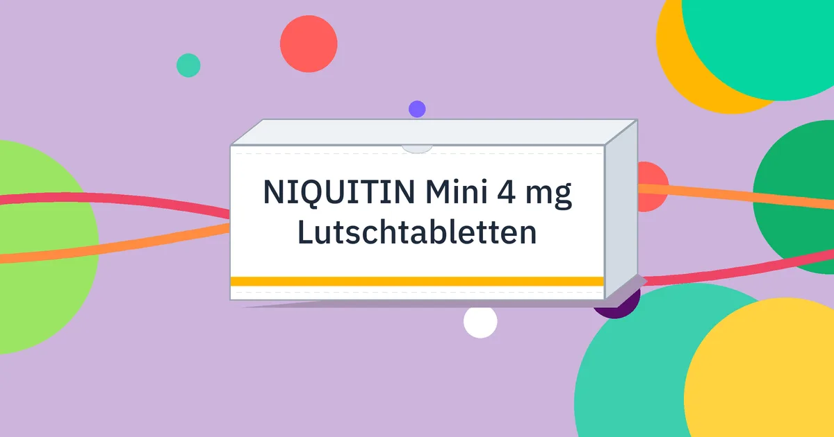 Symbolbild: Packung mit der Aufschrift NIQUITIN Mini 4 mg Lutschtabletten (PZN 07319414) – Verfügbarkeit und Bezug in Apotheken in Frankfurt am Main