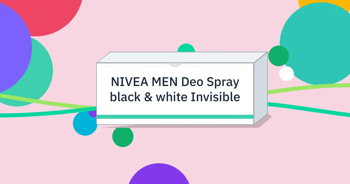 Symbolbild: Packung mit der Aufschrift NIVEA MEN Deo Spray black & white Invisible (PZN 19125201) – Verfügbarkeit und Bezug in Apotheken in Frankfurt am Main