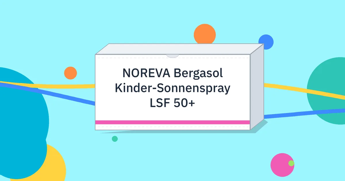 Symbolbild: Packung mit der Aufschrift NOREVA Bergasol Kinder-Sonnenspray LSF 50+ (PZN 20645992) – Verfügbarkeit und Bezug in Apotheken in Frankfurt am Main