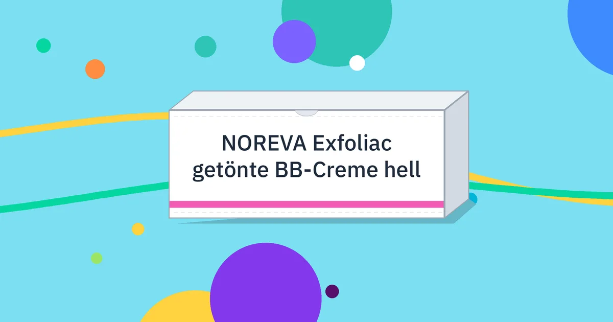 Symbolbild: Packung mit der Aufschrift NOREVA Exfoliac getönte BB-Creme hell (PZN 14186379) – Verfügbarkeit und Bezug in Apotheken in Frankfurt am Main